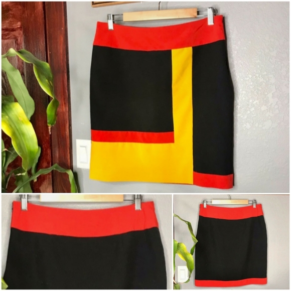 Skirts | Vintage Wear Art Colorblock Skirt | Poshmark
